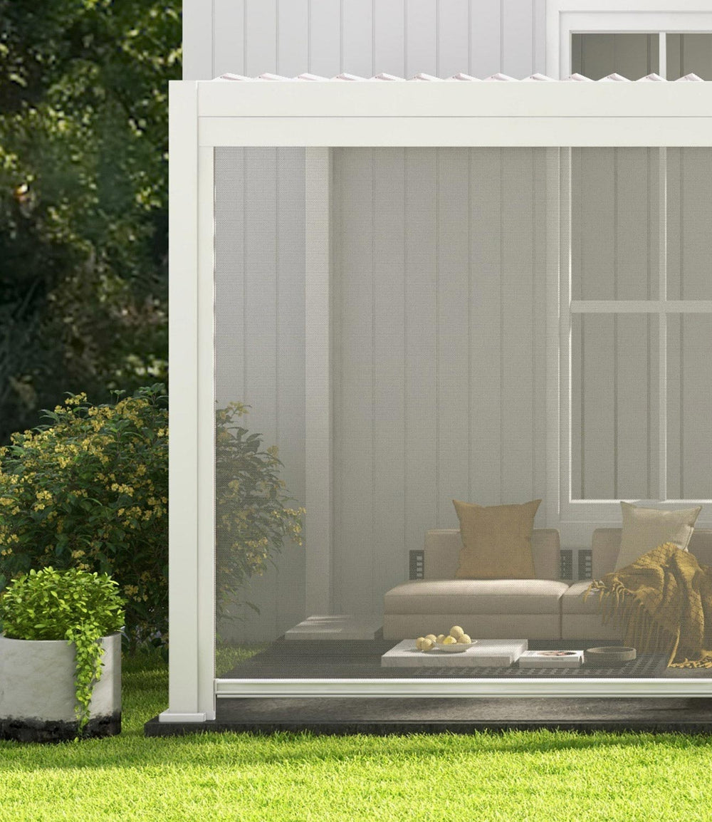 Pergola Accessories | Pull Down Screeen & Shutter Wall - Mirador ...