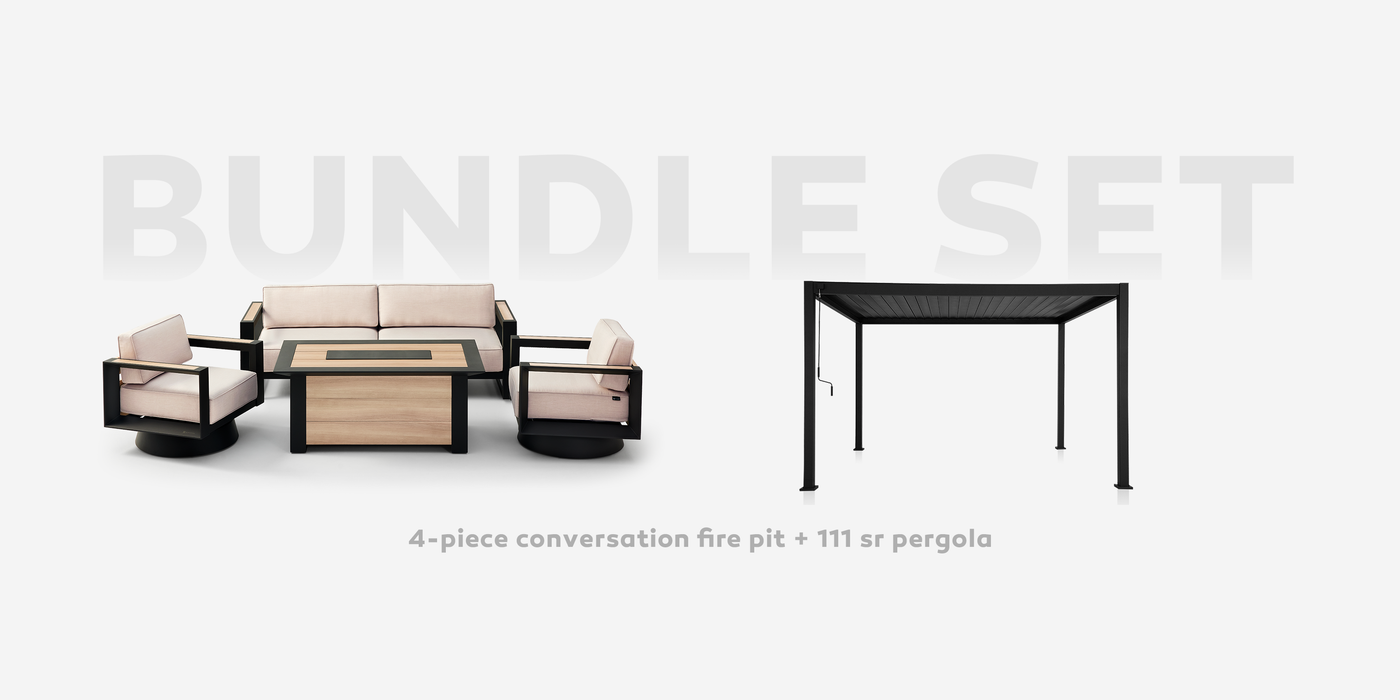 Bundle sale - modular corner sofa + pergola - Mirador Outdoor Furniture