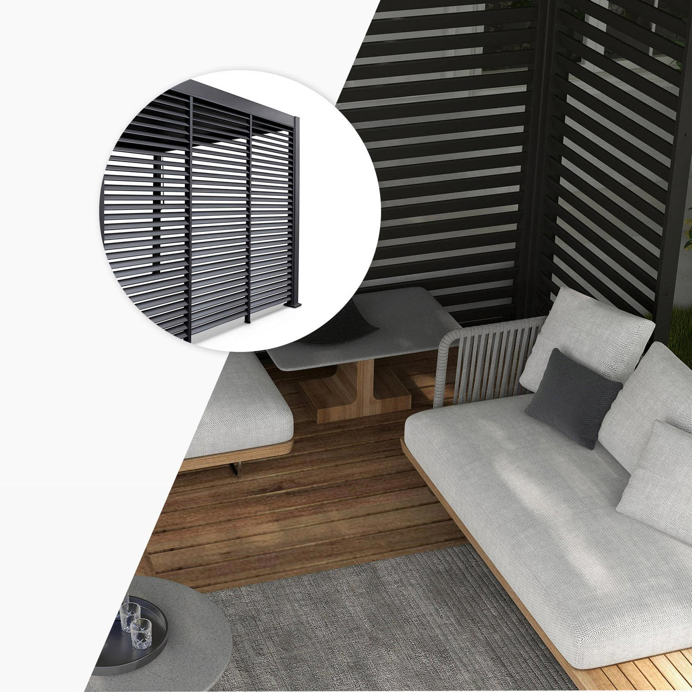 Shutter Wall for Pergola ｜111 Accessory - Mirador Outdoor